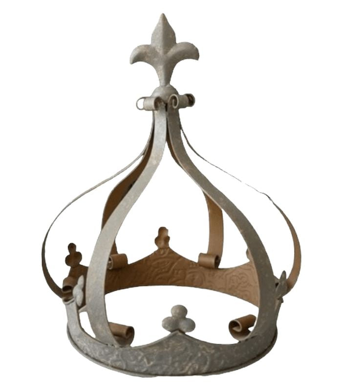 Royal Crown Table Decor | Majestic 36cm Metal Piece, Matte Grey 🏰 ...