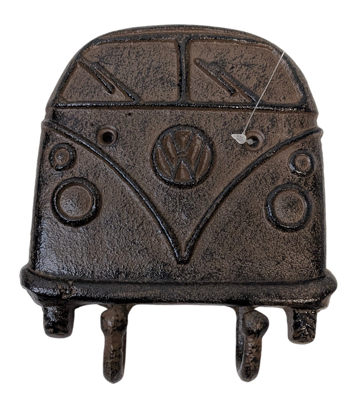 Cast Iron VW Combi Key Hook - Brown - 14.5cm | Alley Cat Trading