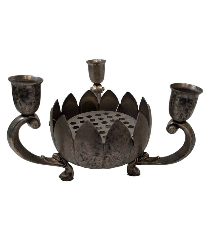 Vintage Viners Silver Plate Lotus Candelabra 🌸 Home Decor | Alley Cat ...