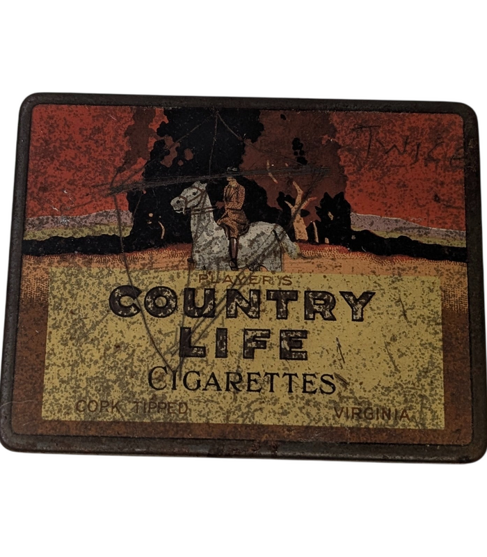 Player's Country Life Cigarette Tin - Hinged Lid | Alley Cat Trading