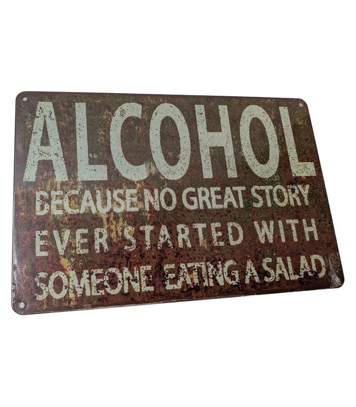 🍻 Vintage Alcohol Tin Sign | Funny Home Decor & Gift 🎁 | Alley Cat Trading