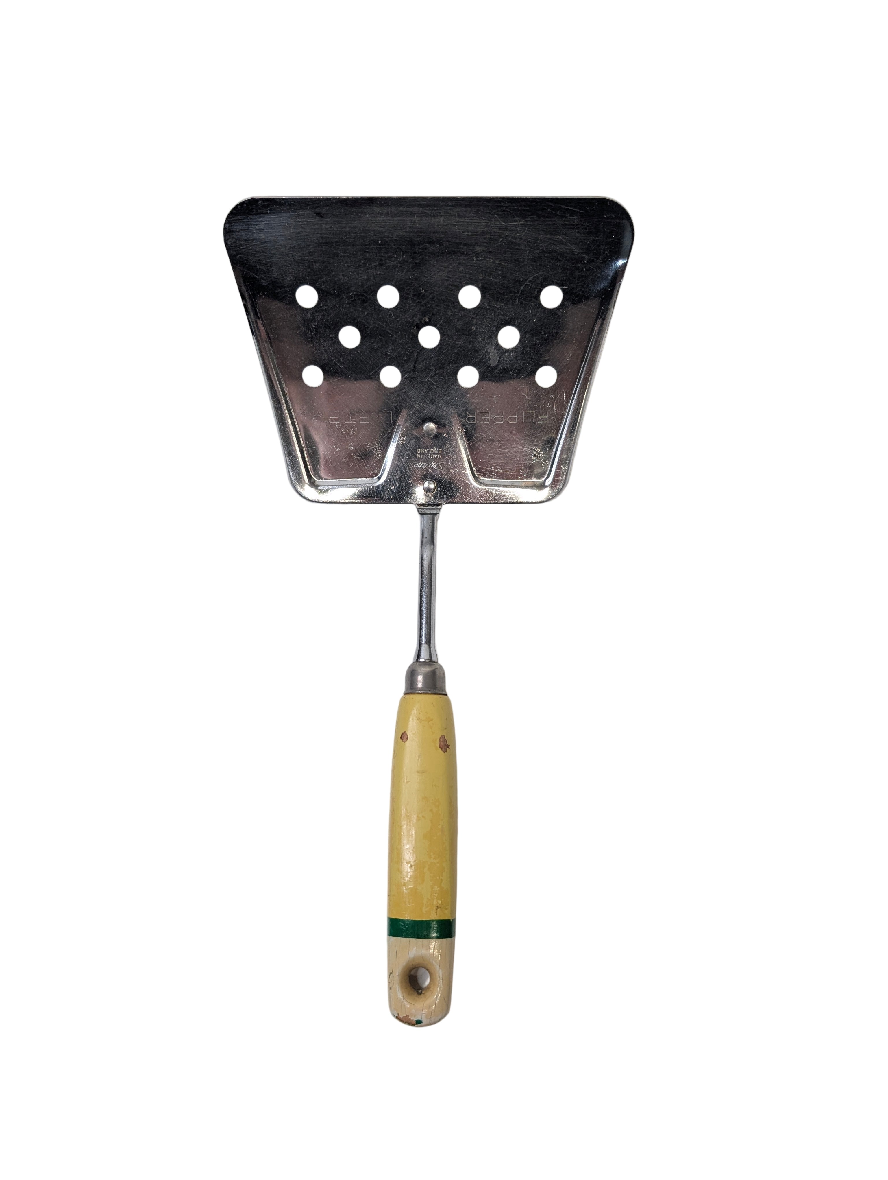 Skyline Metal Flipper With Painted Wooden Handle - Yellow | Alley Cat ...