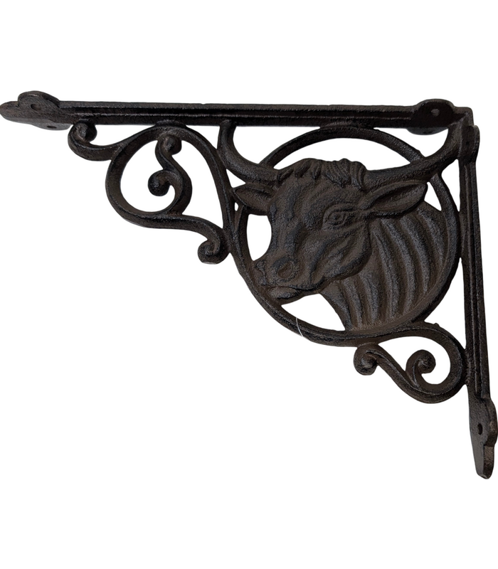 Cast Iron Cow Head Wall Bracket - 23cm | Alley Cat Trading