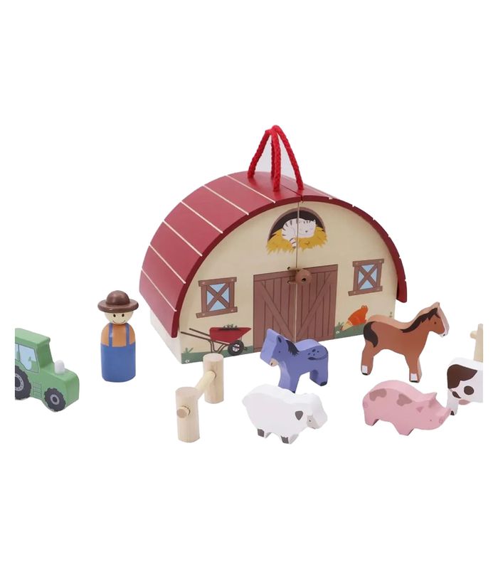 🌾 Fun & Educational Wooden Farm Playset: Ideal for Little Farmers! 🐄🚜 ...