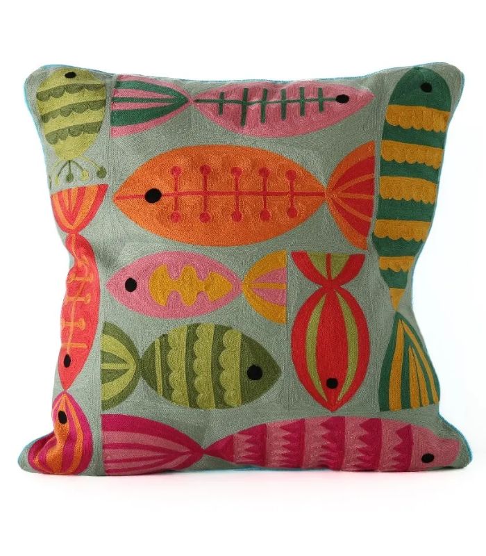 Swim in Style with this Zara Fish Indoor Cushion - 50x50 🐟🏡 | Alley Cat ...