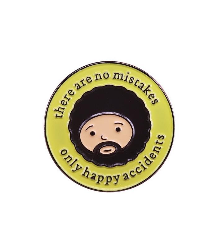 Discover the Bob Ross Enamel Pin 🎨 No Mistakes, Just Happy Accidents