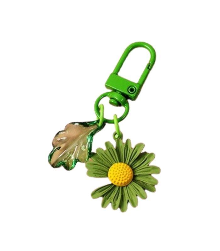 Discover the charm of nature with this lovely Flower & Leaf Key Ring in ...